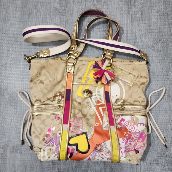 Coach | Bags | Coach Poppy Graffiti 2 Way Bag | Poshmark